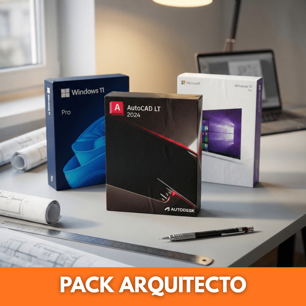 Pack Arquitecto: Licencia AutoCAD + Windows 10/11 Pro Retail Permanent ...